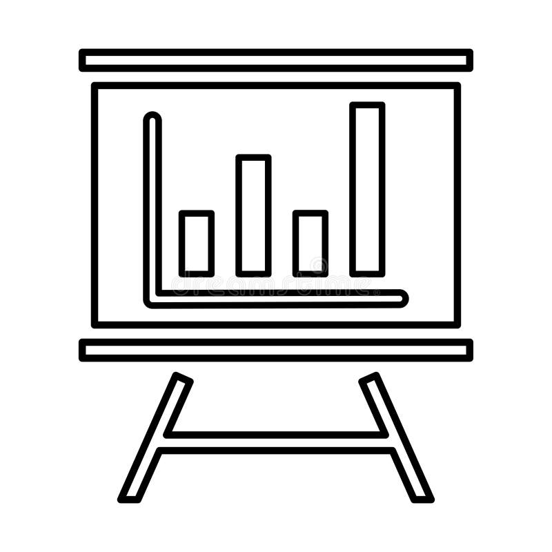 Graphical Presentation Icon in Outline Style Stock Vector ...