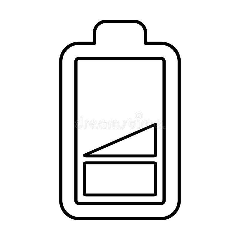 Half charge battery icon stock vector. Illustration of power - 255710268