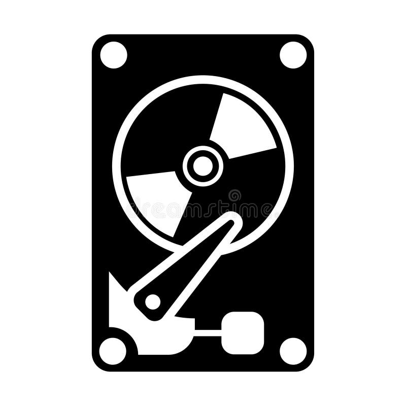 Hard Disk Icon stock vector. Illustration of storage - 366374502