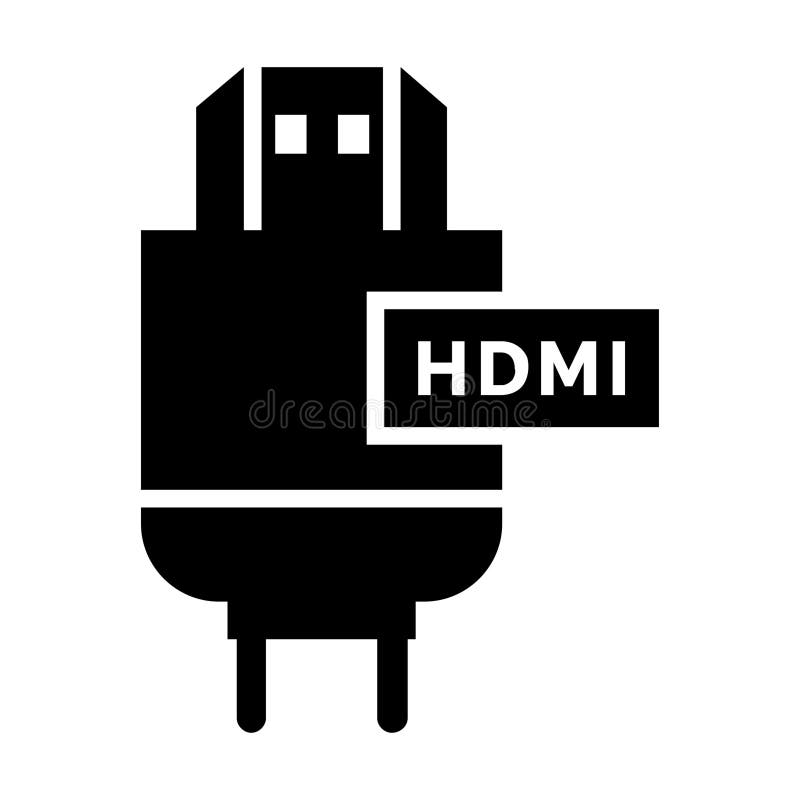 Hdmi Cable Icon stock illustration. Illustration of design - 366374492