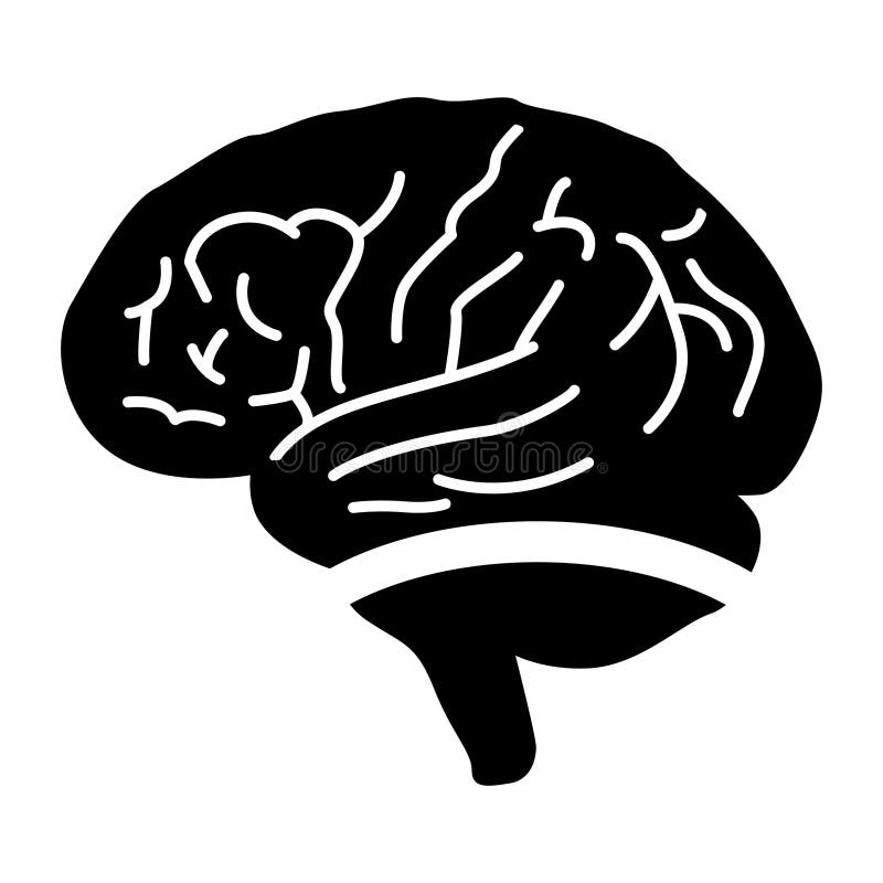 Human brain Vector Icon stock vector. Illustration of symbol - 337568878