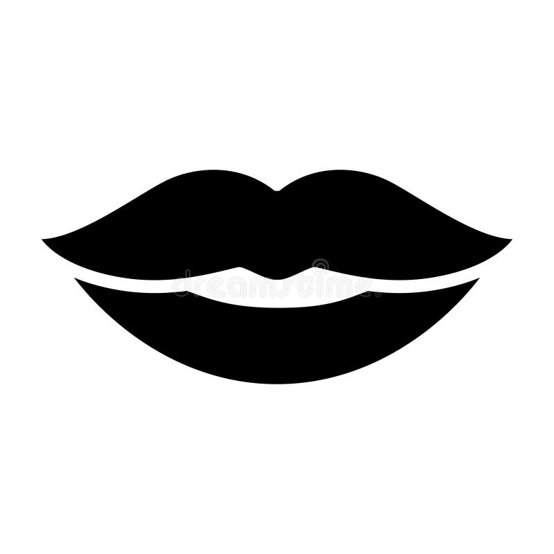 Human lips Vector Icon stock vector. Illustration of face - 337568875