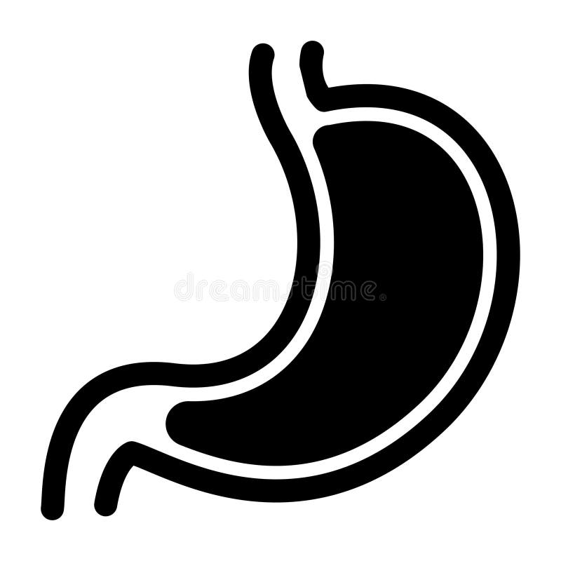 Human Stomach Vector Icon stock vector. Illustration of stomach - 337568883