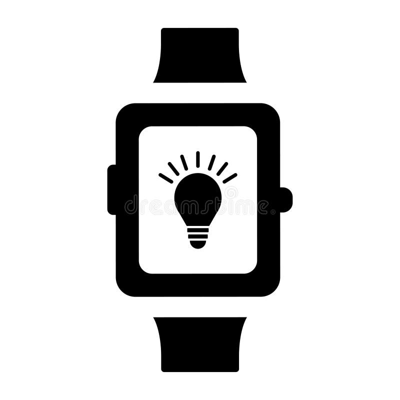 Idea smart watch icon stock vector. Illustration of graphic - 243633842
