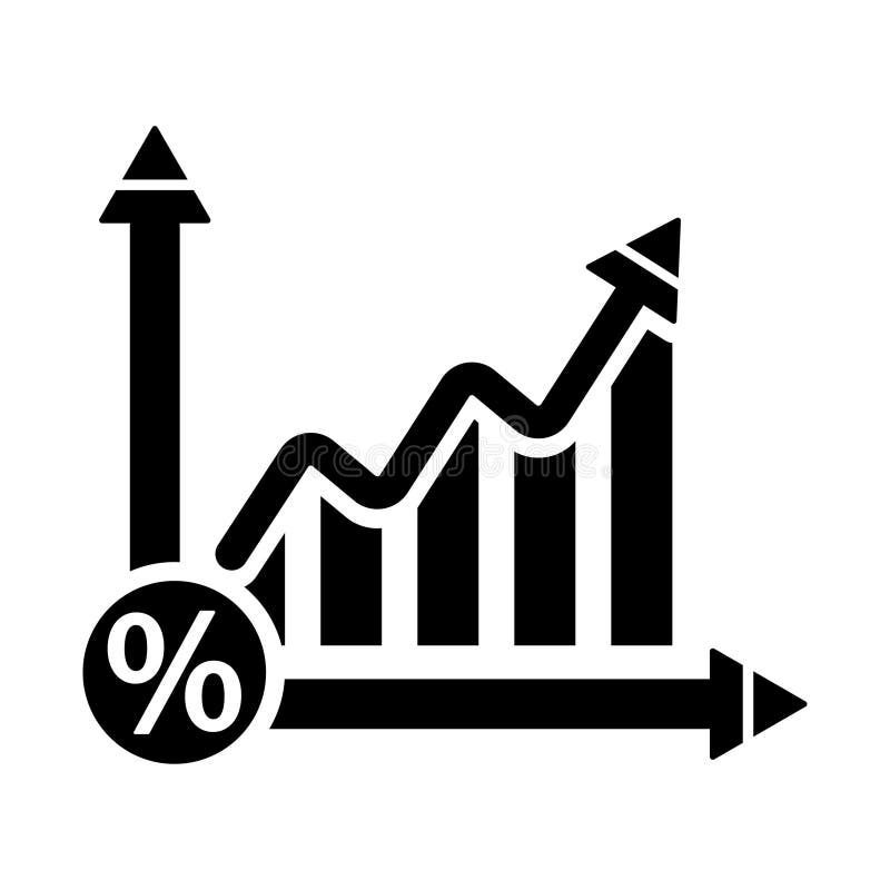 Increase Interest Rate Icon Stock Illustration - Illustration of rates ...