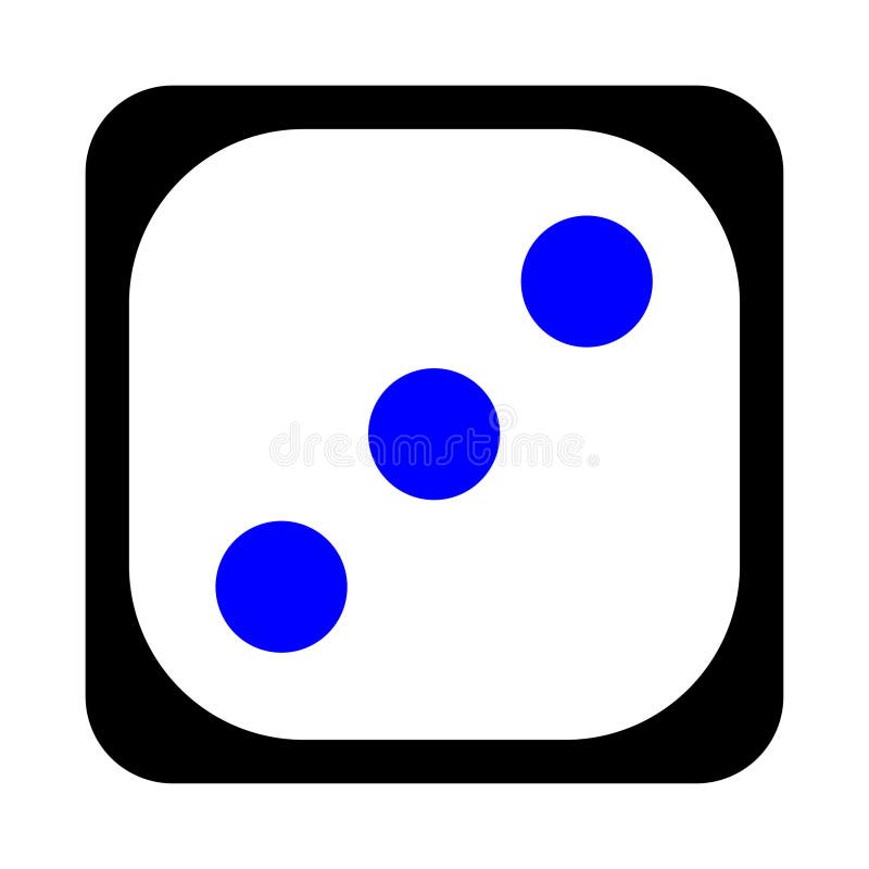 Ludo Dice Three Icon stock vector. Illustration of sports - 308138532