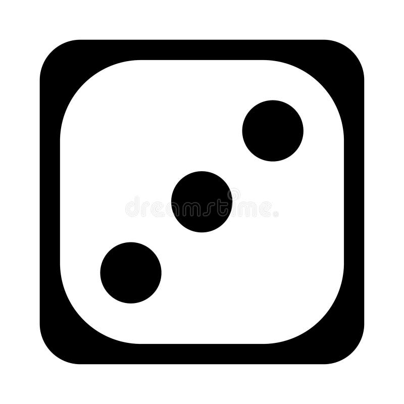 Ludo Dice Three Icon stock vector. Illustration of board - 308138794
