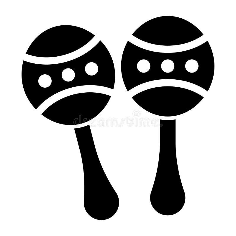 Maracas Icon stock illustration. Illustration of mexico - 250341730
