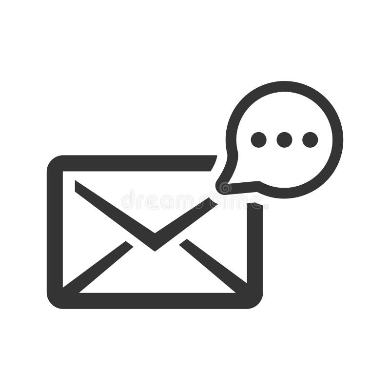 Message Notification Vector Icon Stock Vector - Illustration of ...