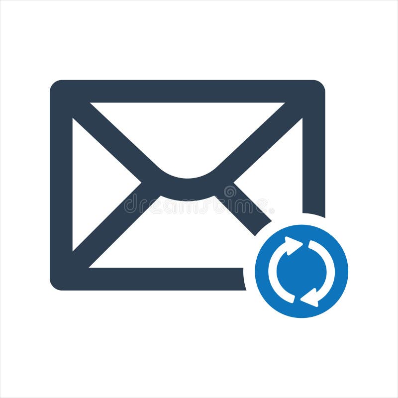Refresh Email Icon Elegant Blue Diamond Button Stock Illustration ...