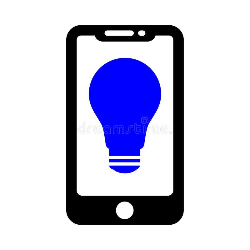 Mobile Brightness Icon stock vector. Illustration of sign - 308137337