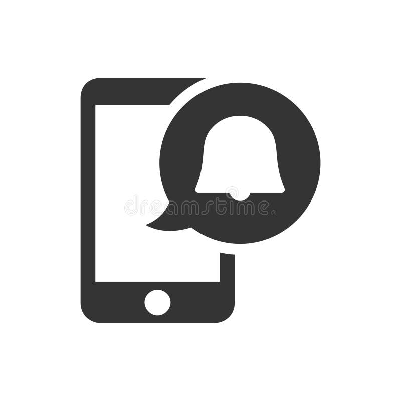 Mobile Notification icon stock vector. Illustration of designed - 225662412