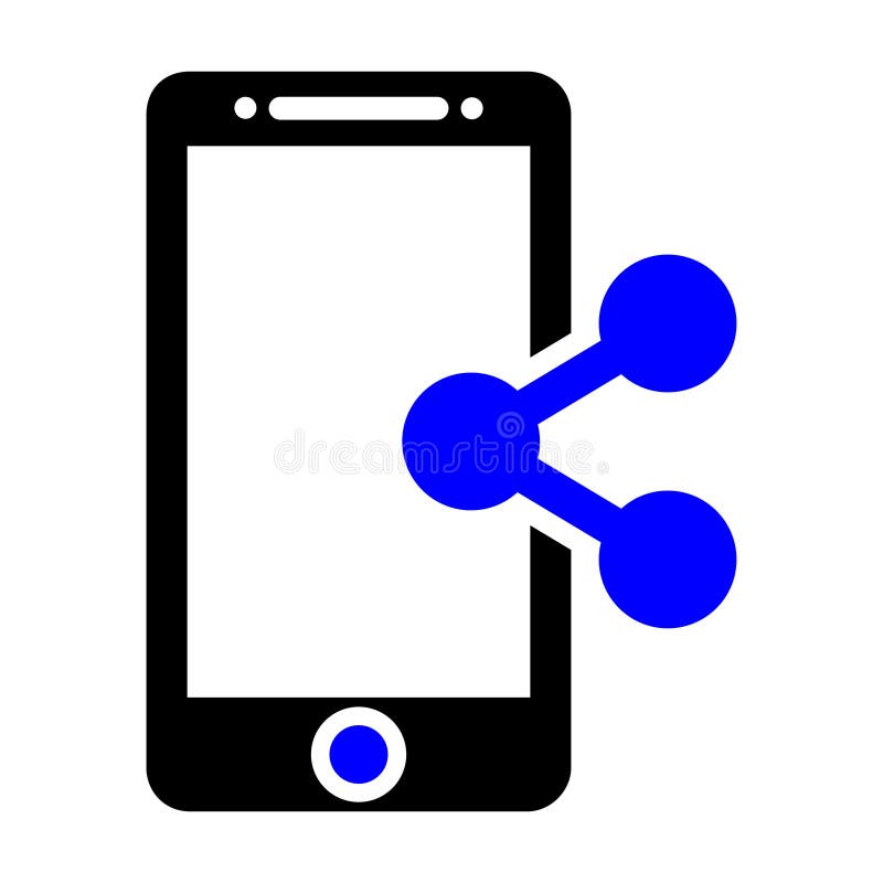 Mobile Phone Share Icon stock vector. Illustration of graphic - 240915700