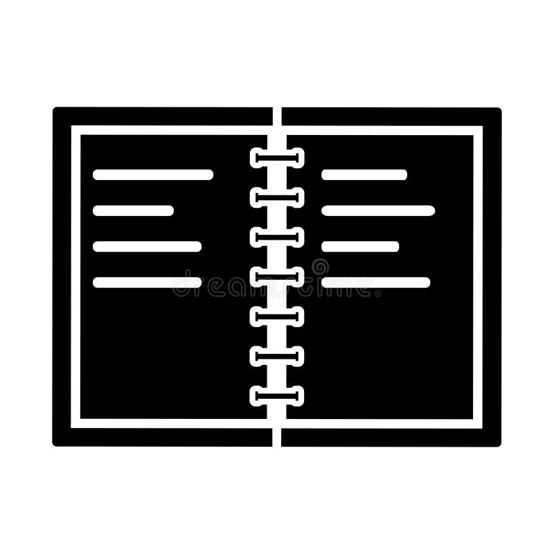 Open Notebook Icon stock vector. Illustration of symbol - 291876380