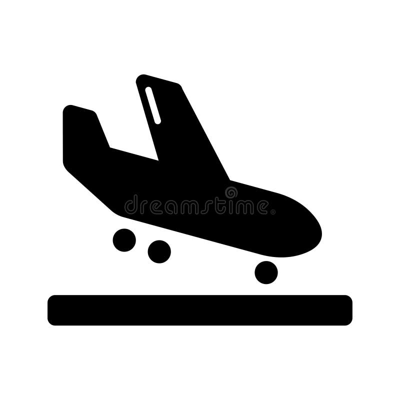 Plane Arrival Icon stock vector. Illustration of travel - 198722198