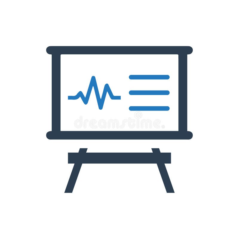 Presenting Graphical Analysis Icon Stock Vector - Illustration of ...