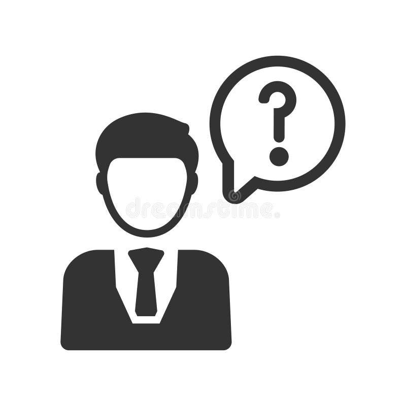 Question Support Icon stock vector. Illustration of meticulously ...