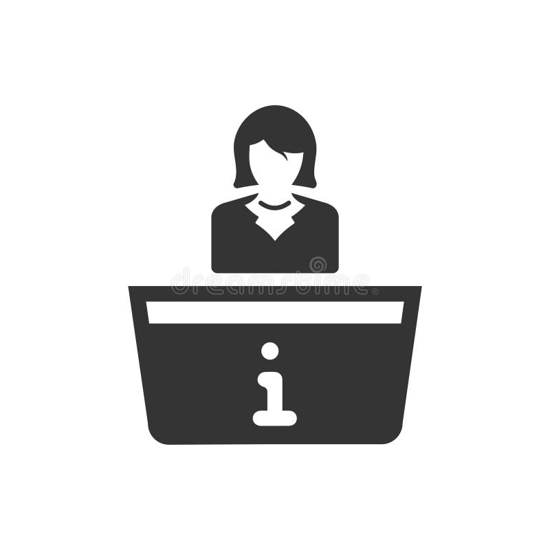 Receptionist Icon stock vector. Illustration of business - 99659663