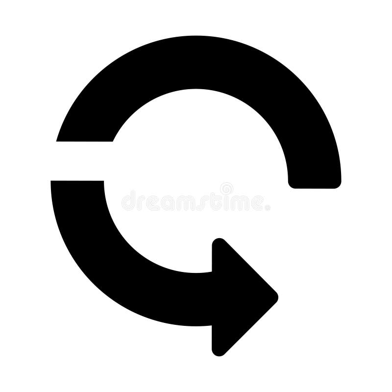 Redo Arrow Icon stock vector. Illustration of reload - 243635795