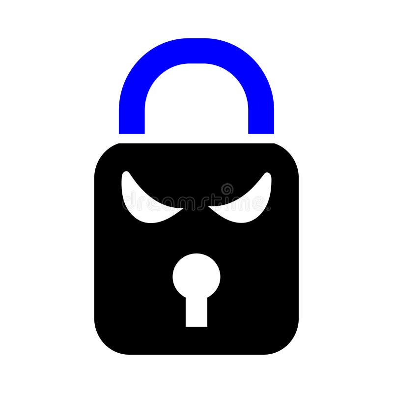 Scary Lock Icon stock vector. Illustration of vector - 279115718