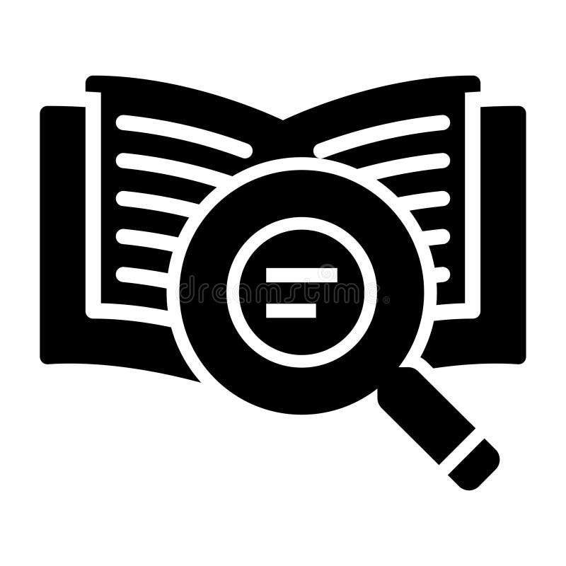 Search book Icon stock vector. Illustration of reading - 270576938