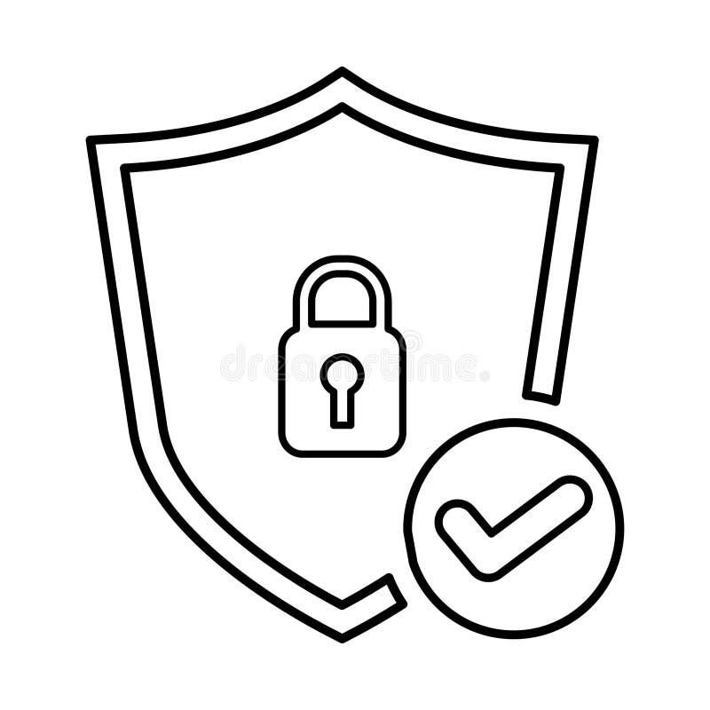 Security Check Icon in Outline Style Stock Vector - Illustration of ...
