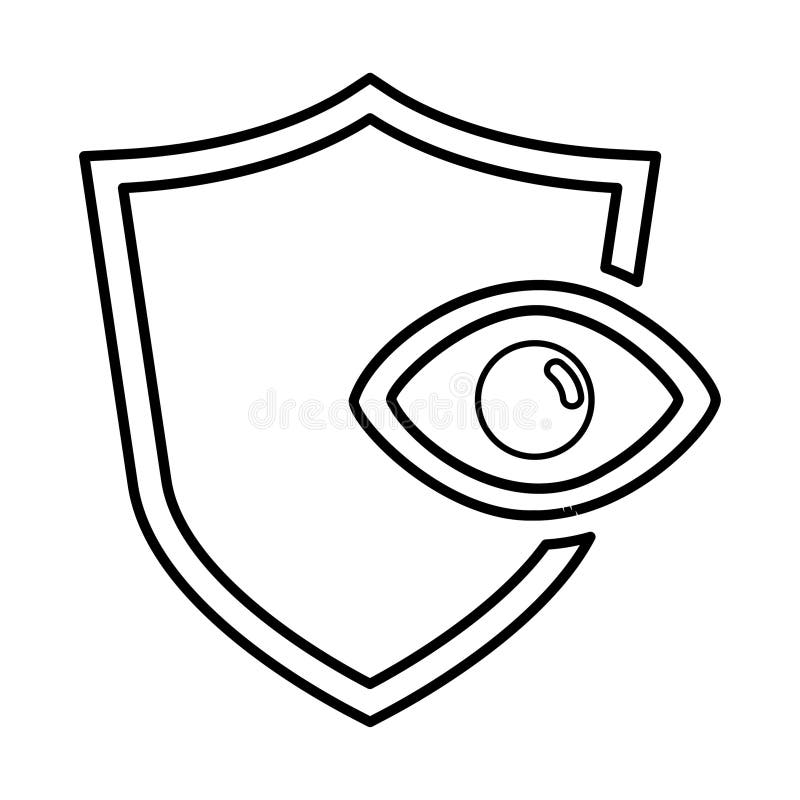 Security View Icon in Outline Style Stock Vector - Illustration of ...