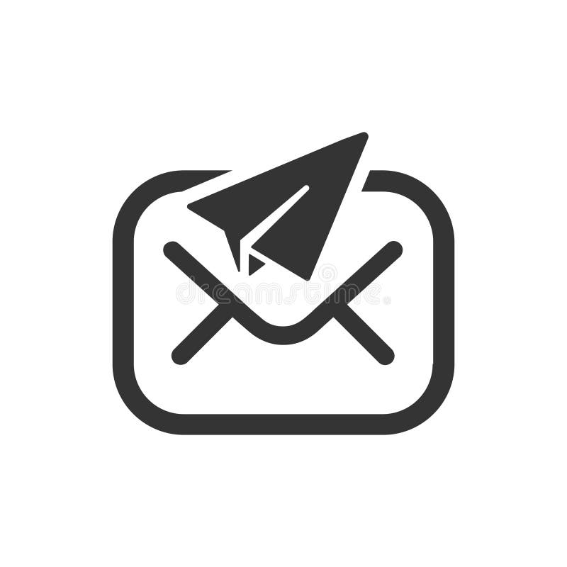 Send Message Icon stock vector. Illustration of sign - 120396859