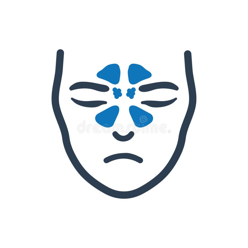 Sinus System Icon stock illustration. Illustration of otolaryngology ...