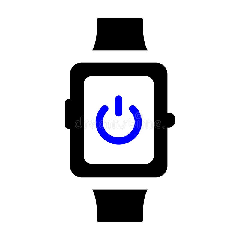 Smart Watch Power Switch Icon Stock Vector - Illustration of graphic ...