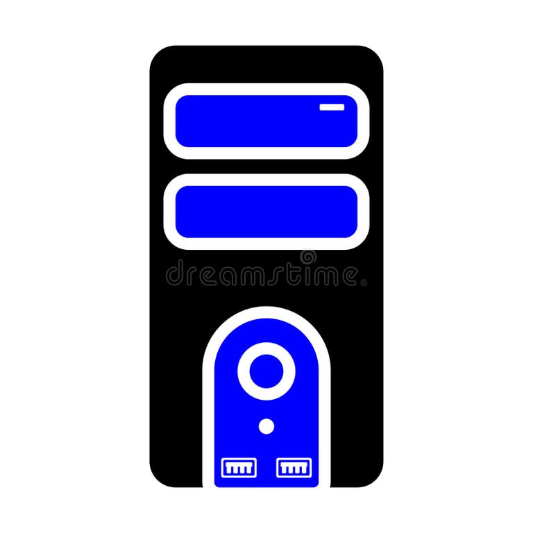 System Unit Icon stock illustration. Illustration of graphic - 366374189