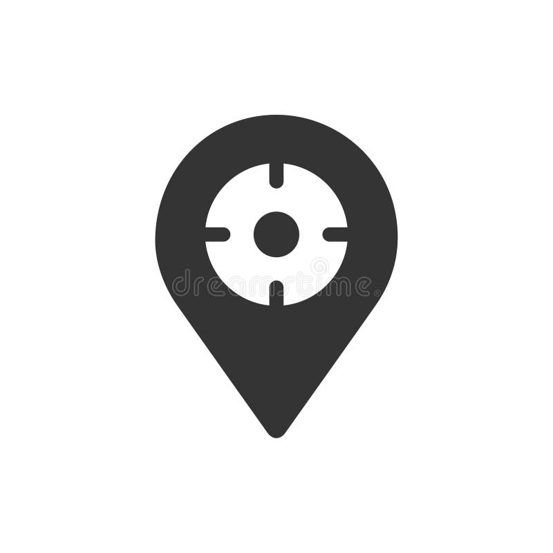 Target Location Icon stock vector. Illustration of icon - 120453299