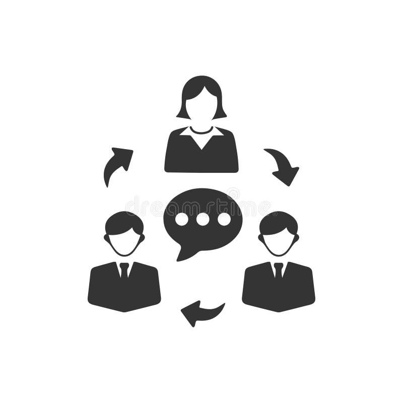 Team Communication Icon stock vector. Illustration of discussion ...