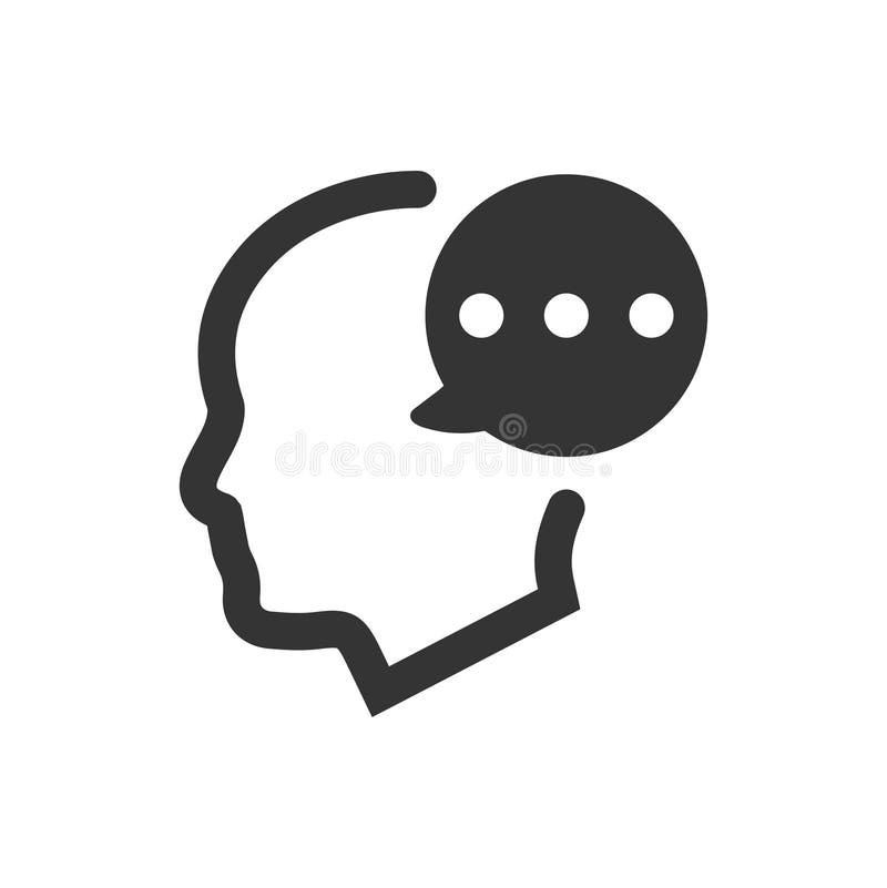 Thinking Icon Vector Sign and Symbol Isolated on White Background ...