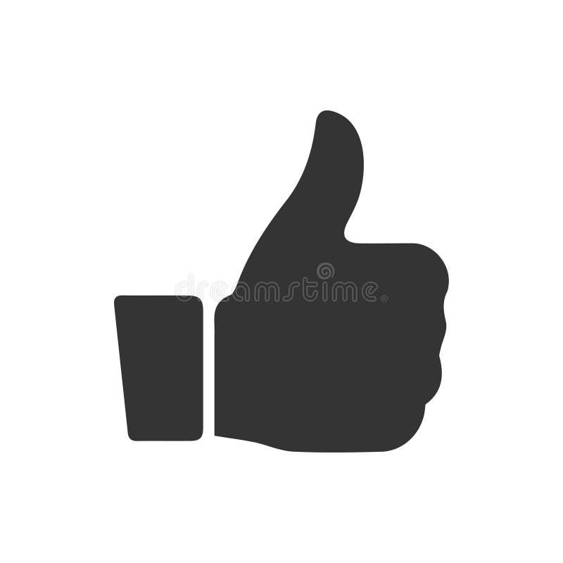 White Thumbs Up Icon Vector