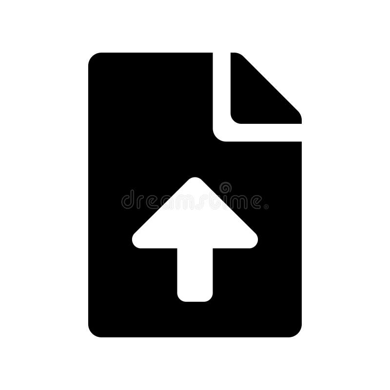 Upload File Icon stock vector. Illustration of uploading - 198426316