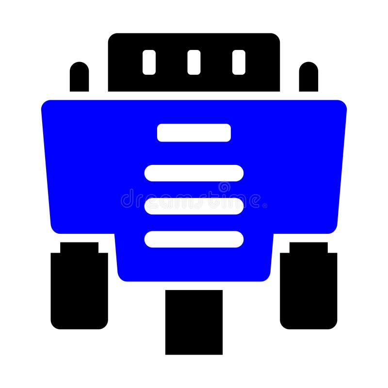 Vga Cable Icon stock illustration. Illustration of computer - 366374186