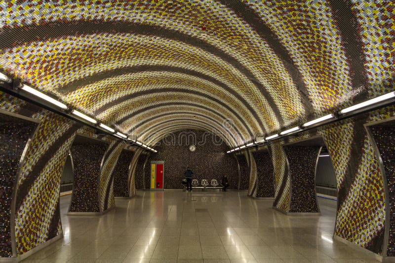 Beautiful Metro Station in Budapest. Hungary Stock Image - Image of ...