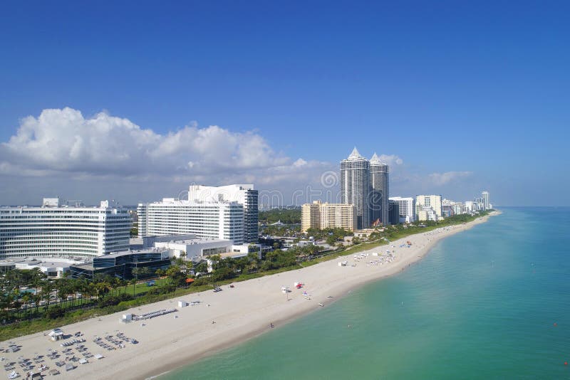 Beautiful Miami Beach Florida Stock Image - Image of luxury, aerial ...