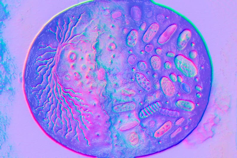 Beautiful Microworld, Microbes of Different Shapes, Illustration Stock ...