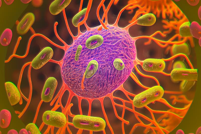 Beautiful Microworld, Microbes of Different Shapes, Illustration Stock ...