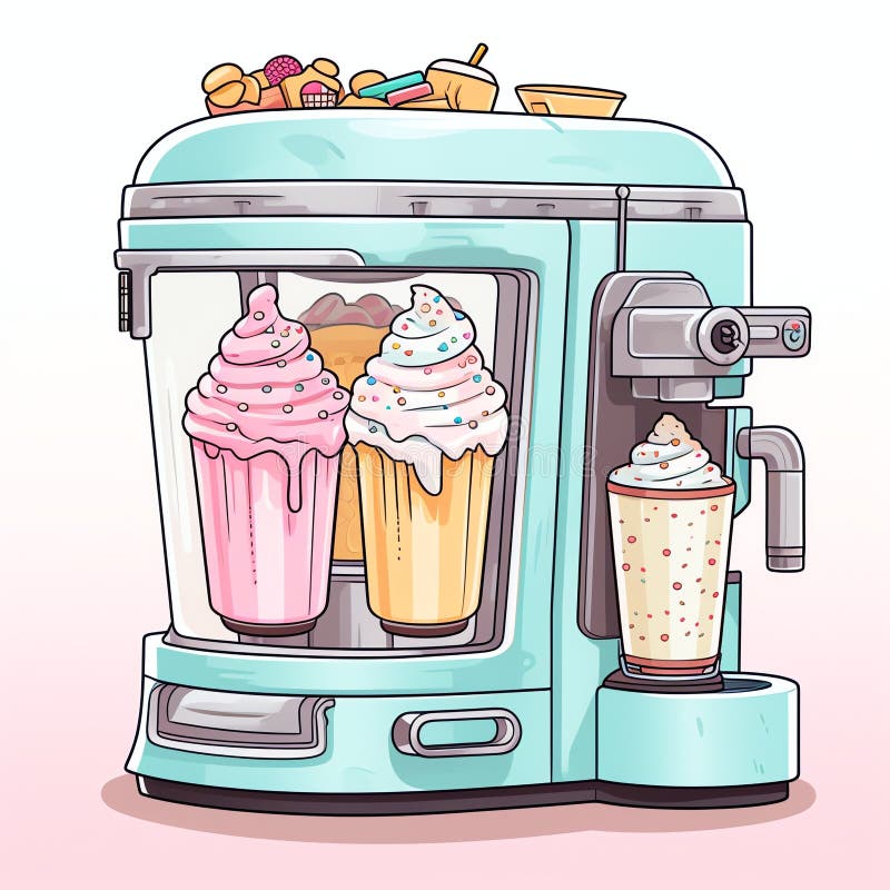 Beautiful Milkshake Machine Clipart Illustration Stock Illustration ...