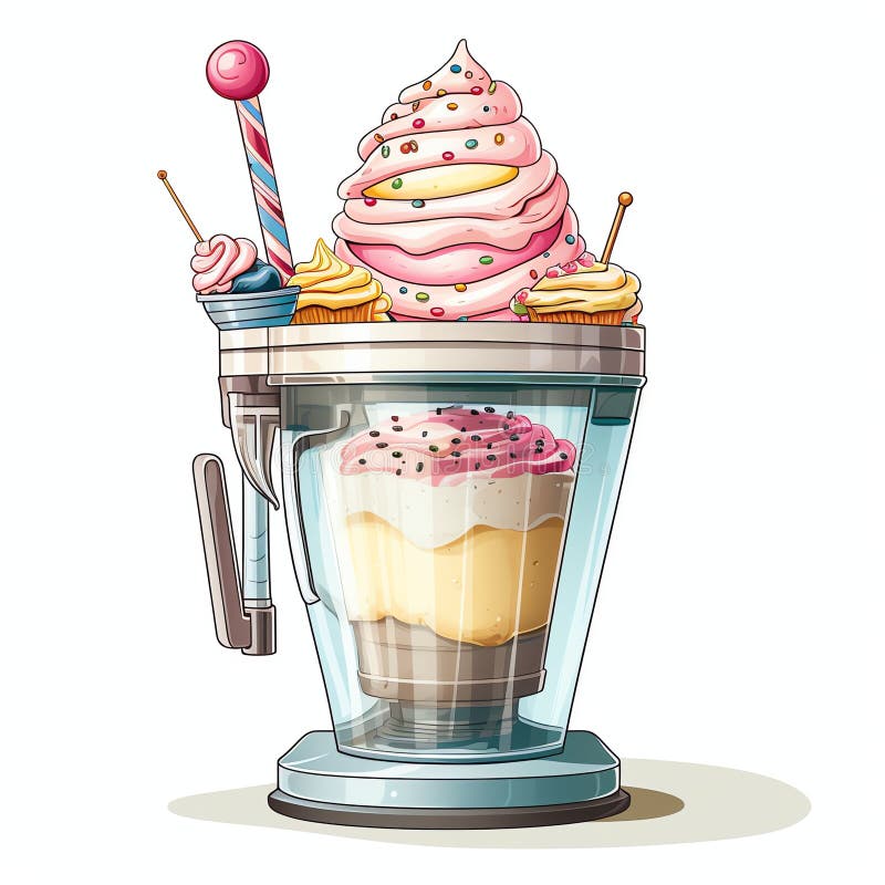 Beautiful Milkshake Machine Clipart Illustration Stock Illustration ...