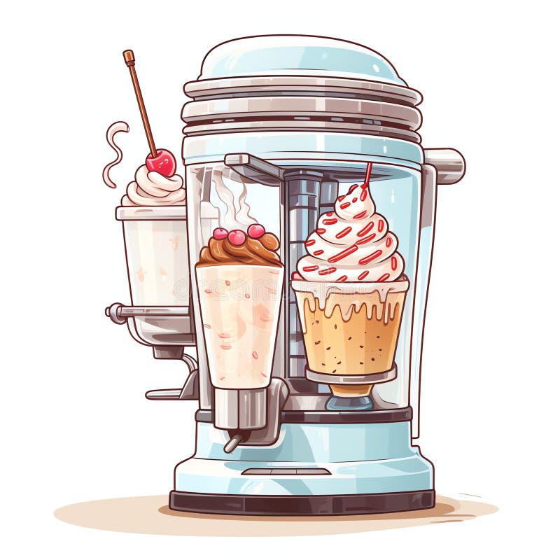 Beautiful Milkshake Machine Clipart Illustration Stock Illustration ...