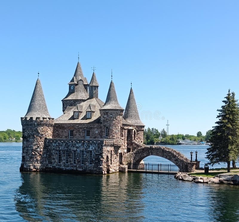 Mini Stone Castle in the Water Stock Photo - Image of water, castle ...