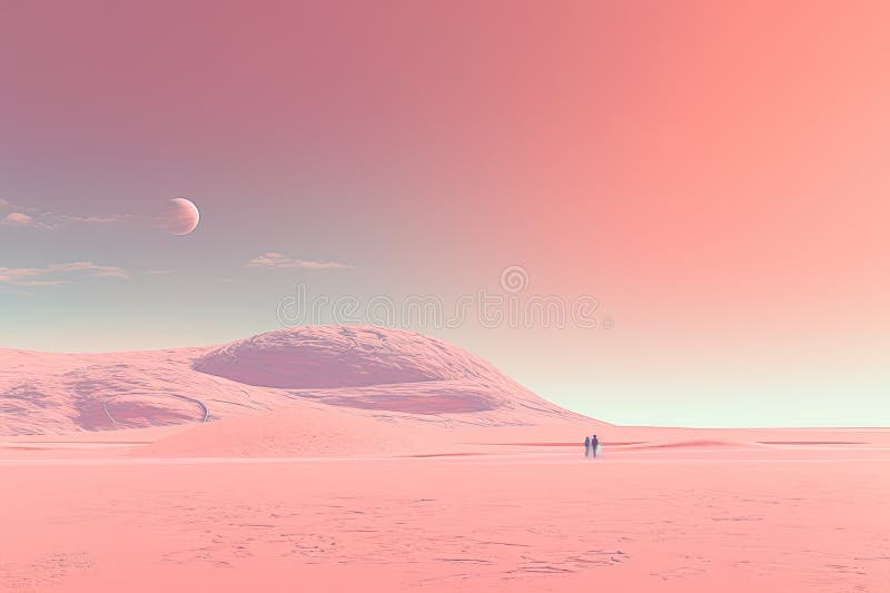 Beautiful Minimalistic Artistic Landscape of an Alien World. Desert ...