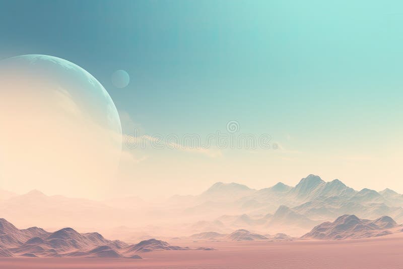 Beautiful Minimalistic Artistic Landscape of an Alien World. Desert ...