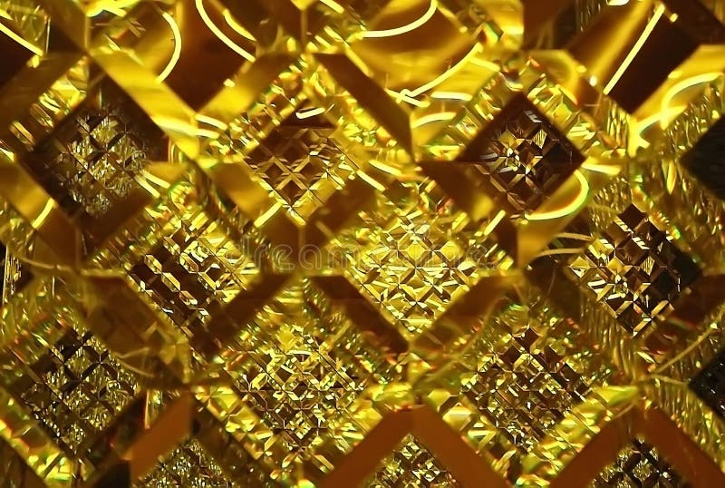 Beautiful Mirror with Bevel and Gold Reflection Stock Image - Image of ...