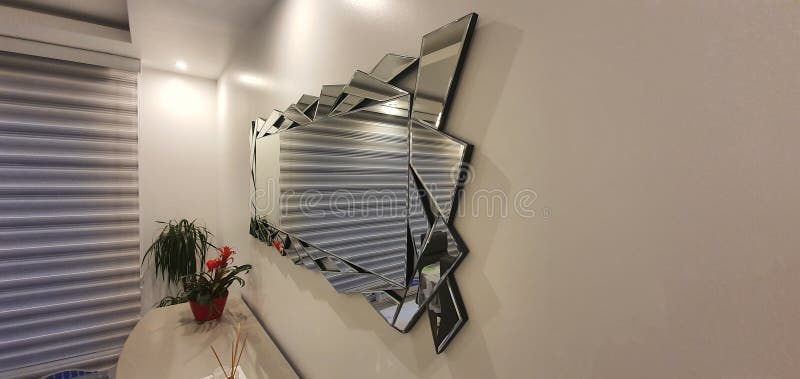 A Beautiful Mirror in the Living Room Stock Image - Image of home ...