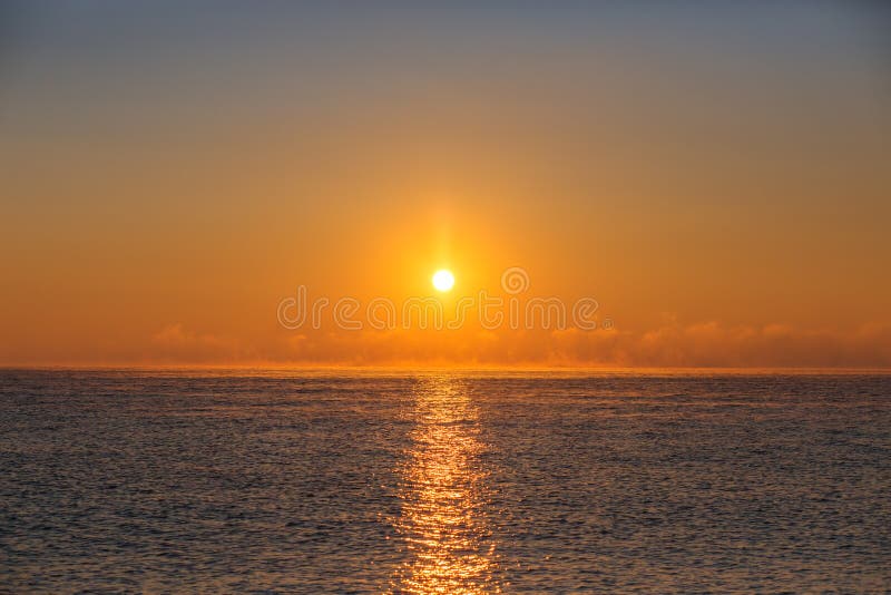 Beautiful Mist Over the Sea Stock Image - Image of cloudscape, horizon ...